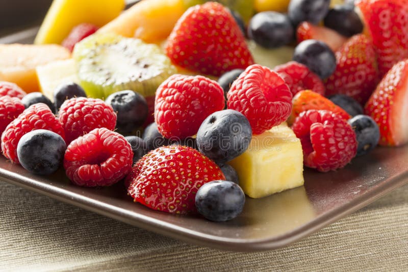 Fresh Organic Fruit Salad stock photo. Image of salad - 28648376