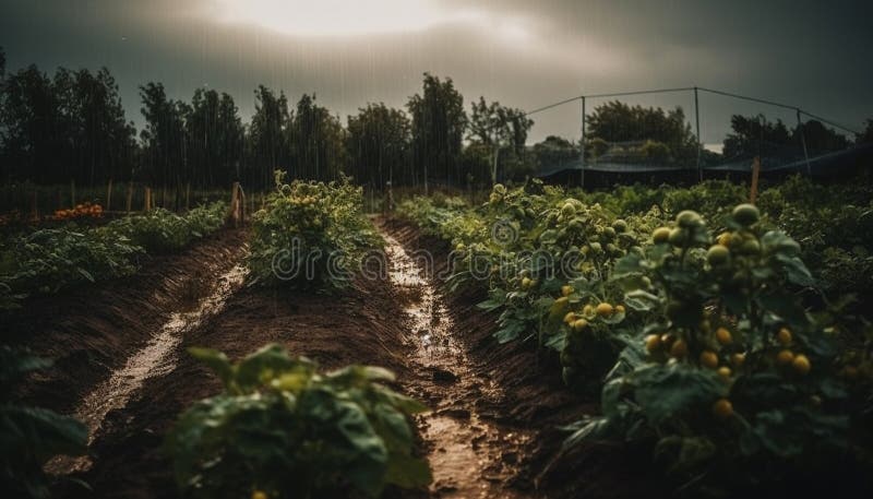 Fresh Organic Fruit and Vegetables Grown Naturally Generated by AI ...