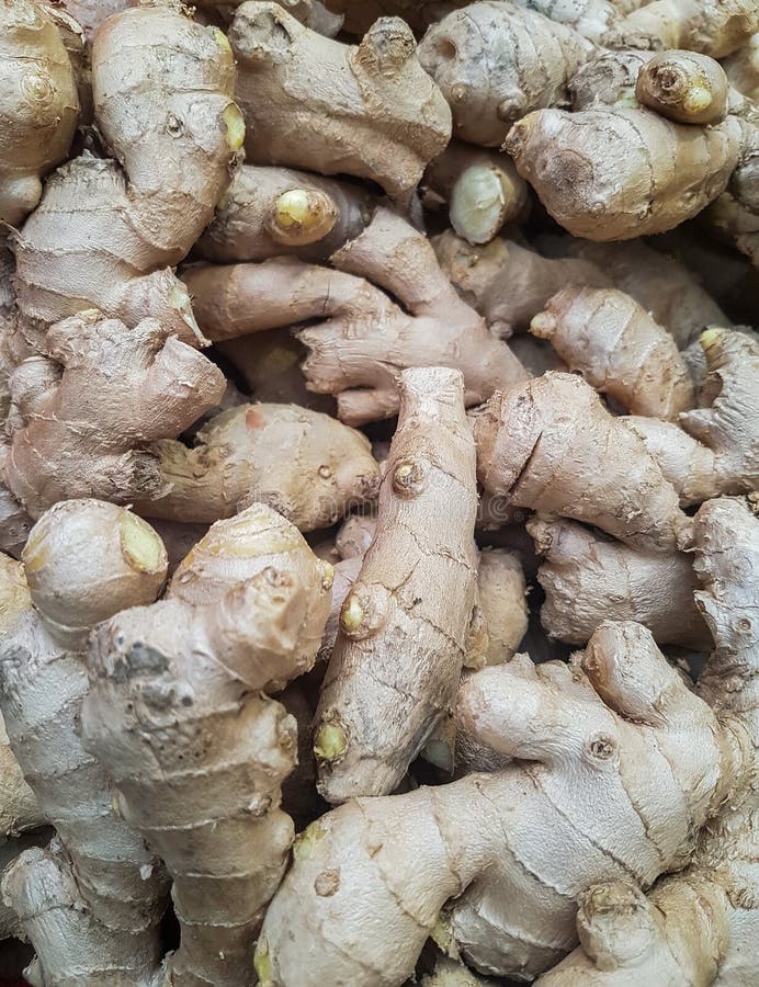 Fresh Organic Ginger Texture Background. Stock Photo - Image of ...