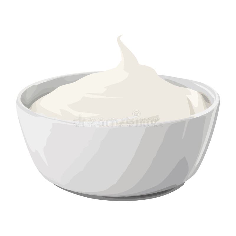 Fresh Organic Gourmet Whipped Cream Stock Vector - Illustration of ...