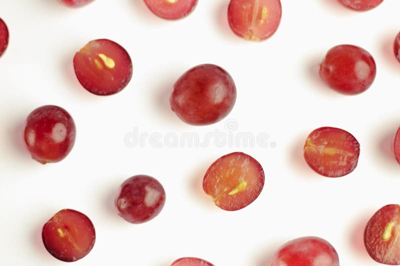 Fresh Organic Grapes on a White Background. Stock Image - Image of dish ...