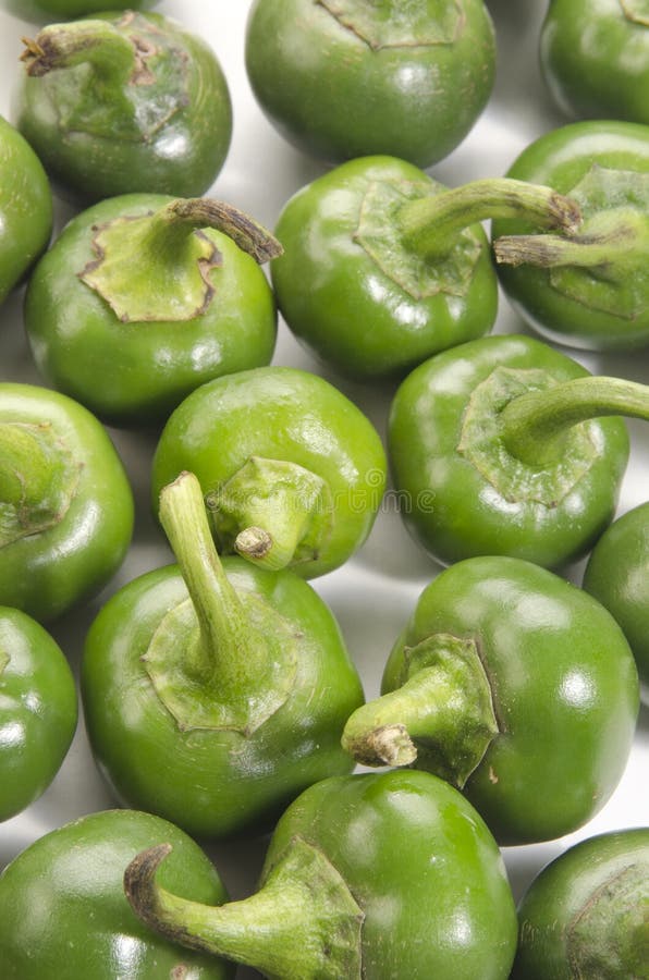 Fresh Organic Green Cherry Pepper Stock Photo - Image of ingredient ...