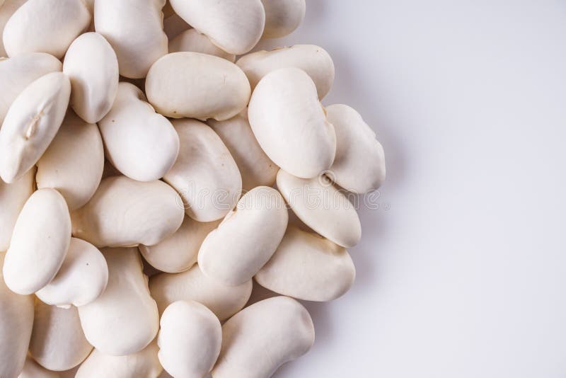 Fresh Organic Natural Beans on a White Background Stock Photo - Image ...