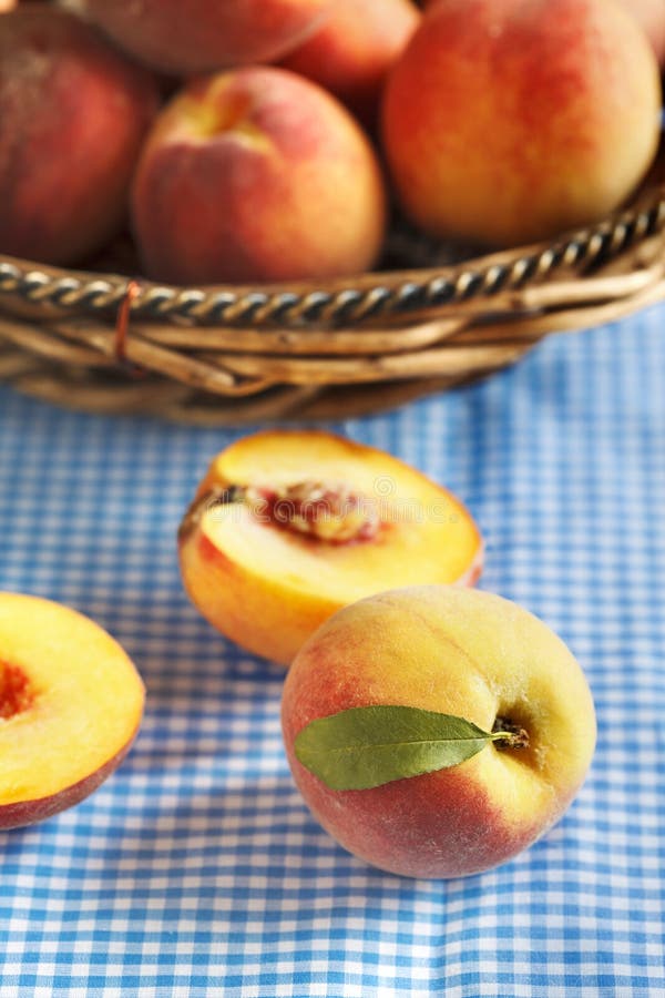 Fresh organic peaches stock photo. Image of organic, garden - 59197168