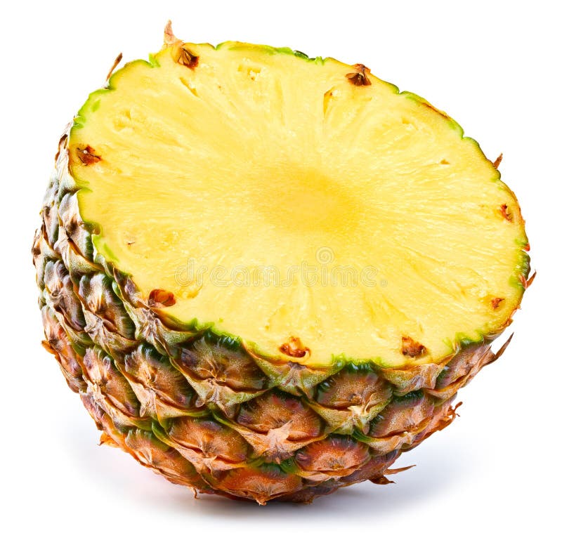 Fresh Organic Pineapple Isolated Clipping Path Stock Photo - Image of ...