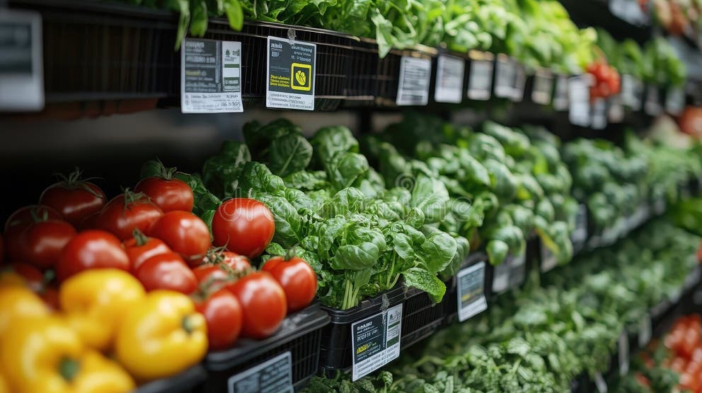 Fresh Organic Produce with QR Code for Blockchain Traceability Stock ...