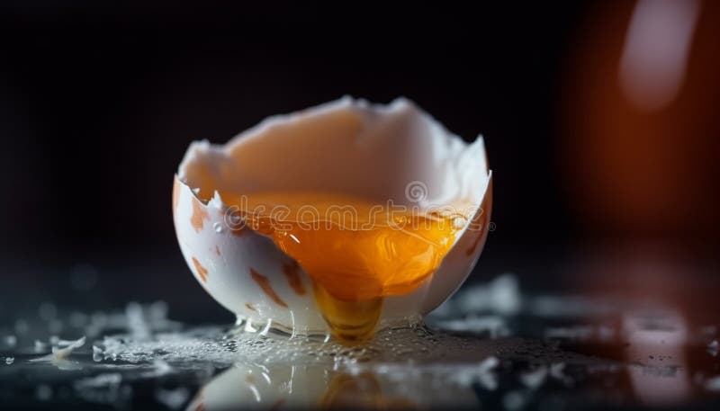 Fresh Organic Protein from Fragile Animal Shell, Healthy Eating Symbol ...