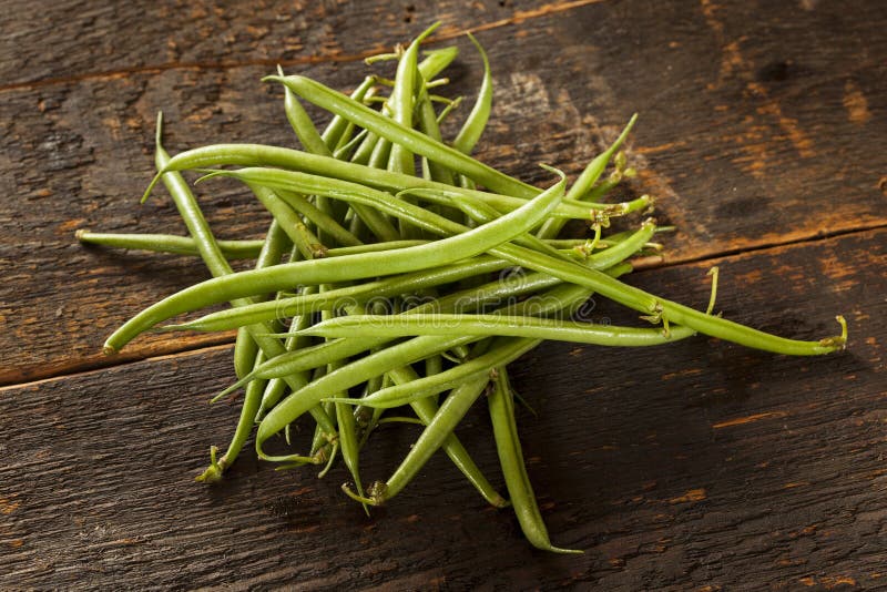 Fresh Organic Raw French Green Beans Stock Image - Image of fiber ...