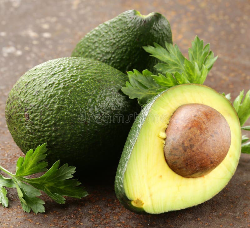 Fresh organic ripe avocado stock photo. Image of slice - 46091360