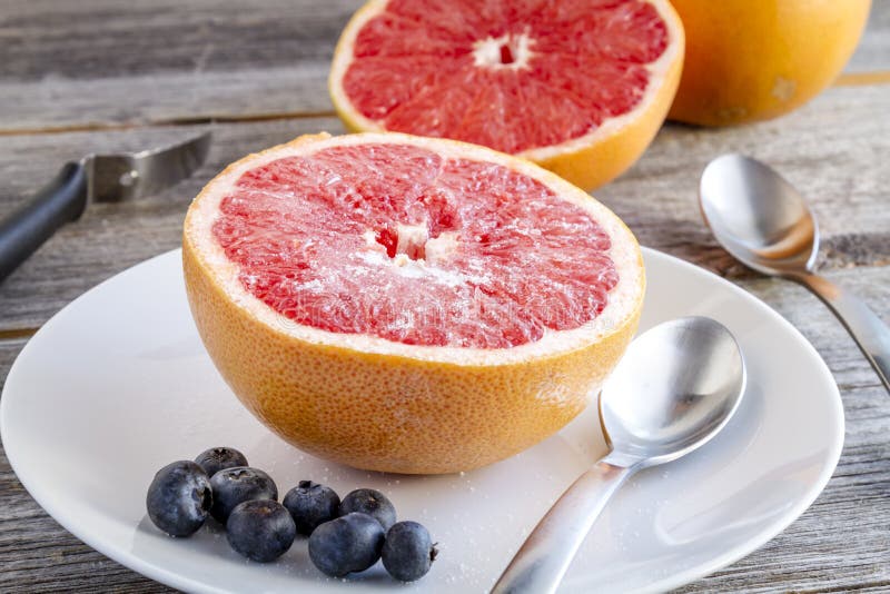 Fresh Organic Ruby Red Grapefruit Stock Photo - Image of round, close ...