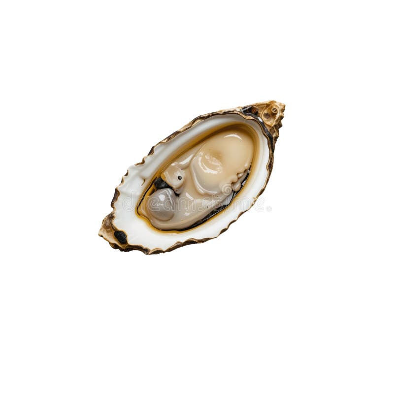 Fresh Oyster on Half Shell, Showcasing Its Natural Beauty and Texture ...