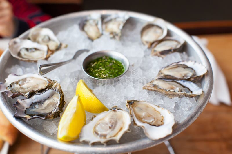 Raw oysters stock photo. Image of cool, dish, gourmet - 35110062
