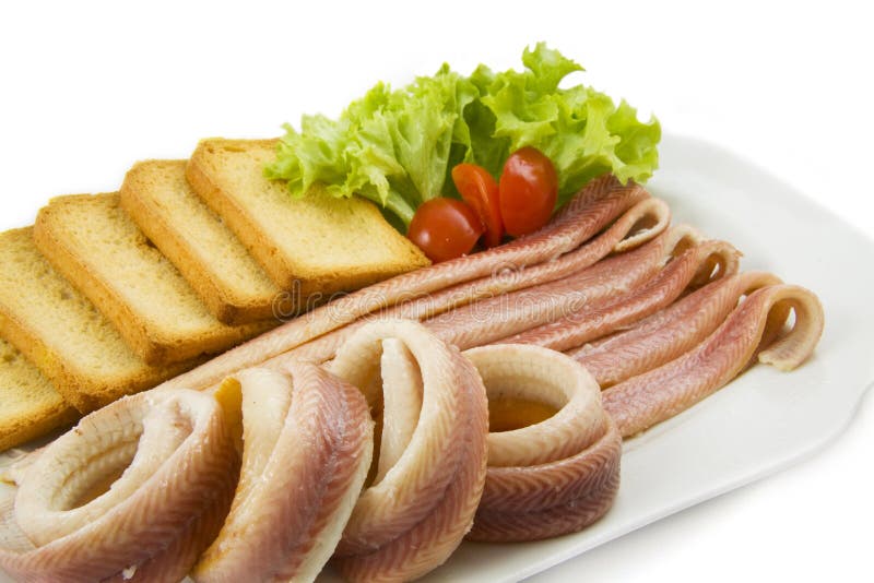 Yellow tin can with fish stock photo. Image of seafood - 28515080