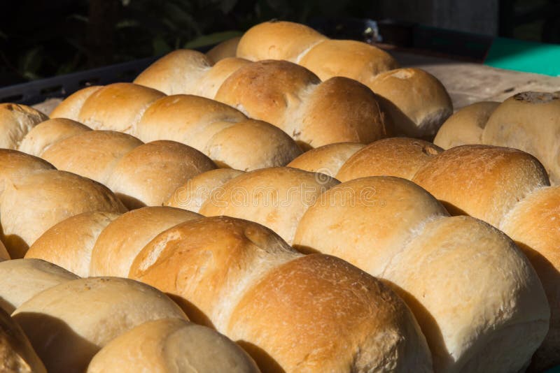 Fresh Pan Rolls stock image. Image of flour, knead, dough - 59298025