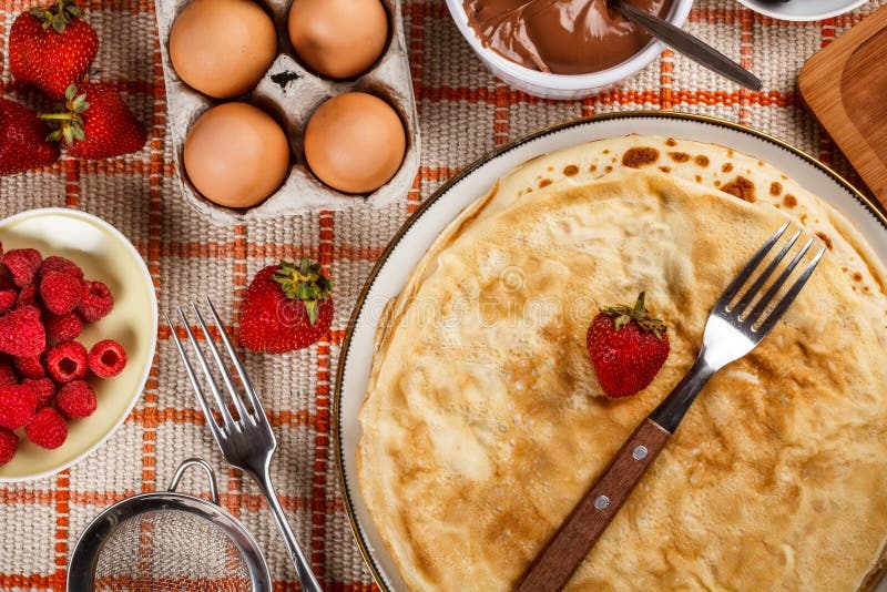 Fresh pancakes stock image. Image of pancake, table, kitchen - 32985693