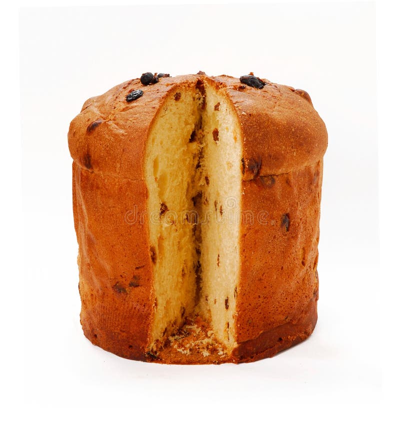 Panettone on an White Background Stock Image - Image of bakery, cake ...
