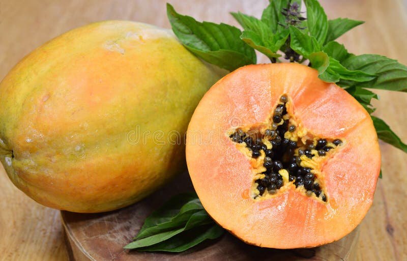 Fresh papaya stock image. Image of appetizer, fruit, skin - 37133919
