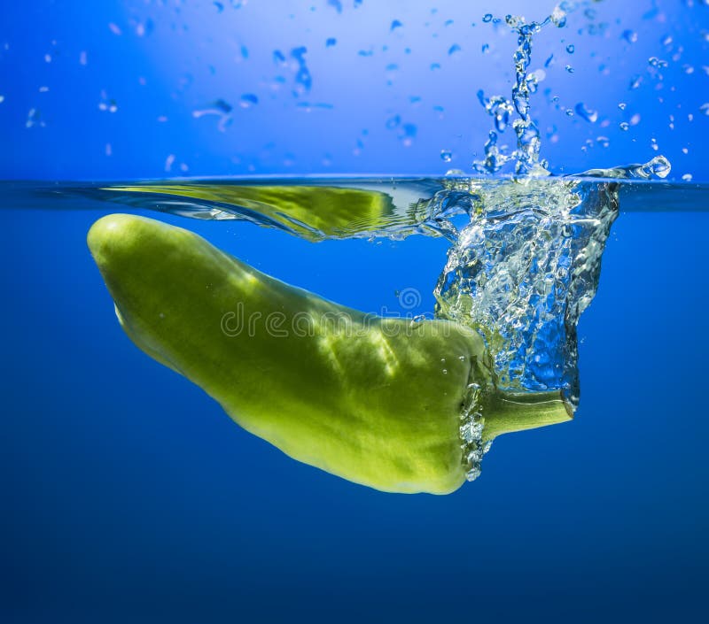 Fresh paprika stock image. Image of food, liquid, action - 26422229