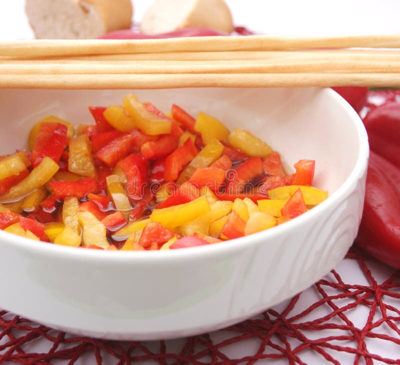 Fresh paprika salad stock image. Image of healthy, food - 37193437