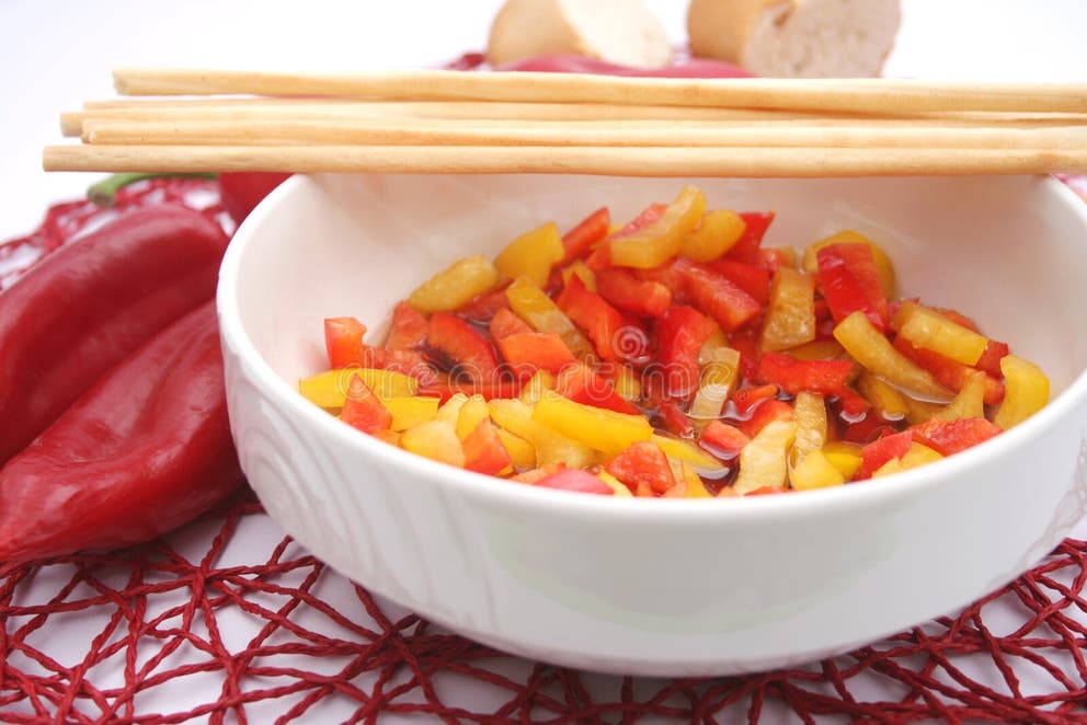 Fresh paprika salad stock photo. Image of food, vegetables - 37193676