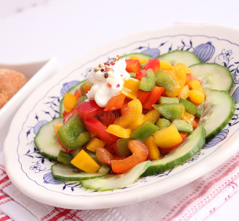Fresh paprika salad stock image. Image of healthy, paprika - 37467451