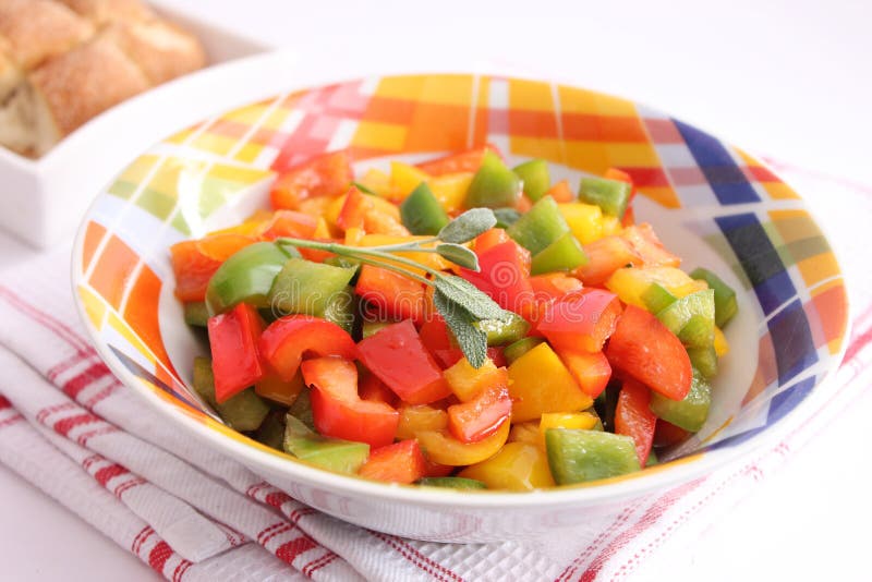 Fresh paprika salad stock photo. Image of recipe, food - 37468324