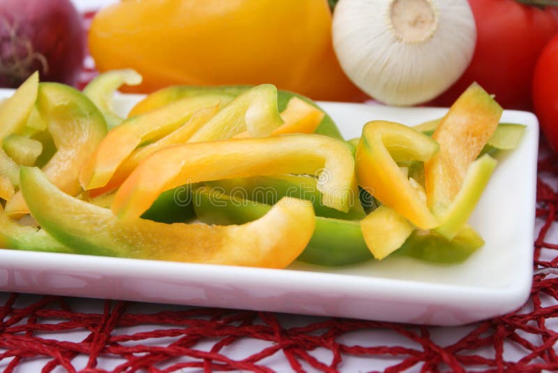 Fresh paprika salad stock photo. Image of eating, healthy - 37489448