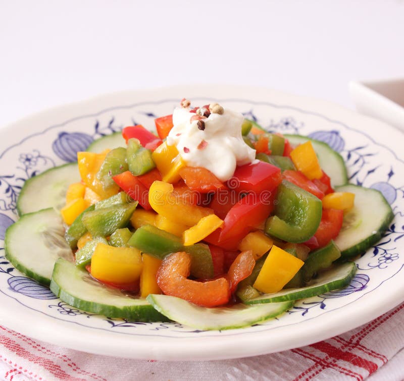 Fresh paprika salad stock photo. Image of food, eating - 37537036