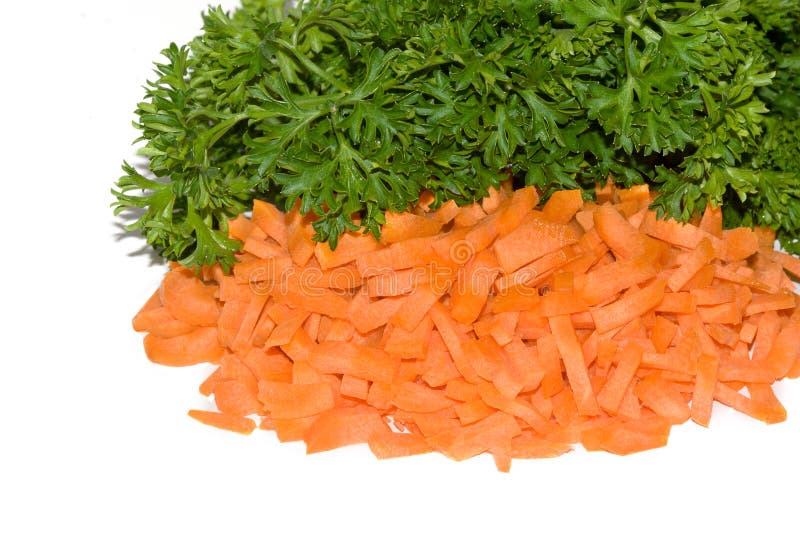 Fresh Parsley and Cut Carrot Stock Photo - Image of healthy, parsley ...