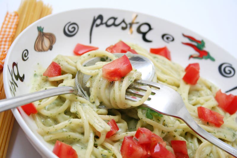 Fresh pasta stock photo. Image of noodles, lunch, tomatoes - 9203028