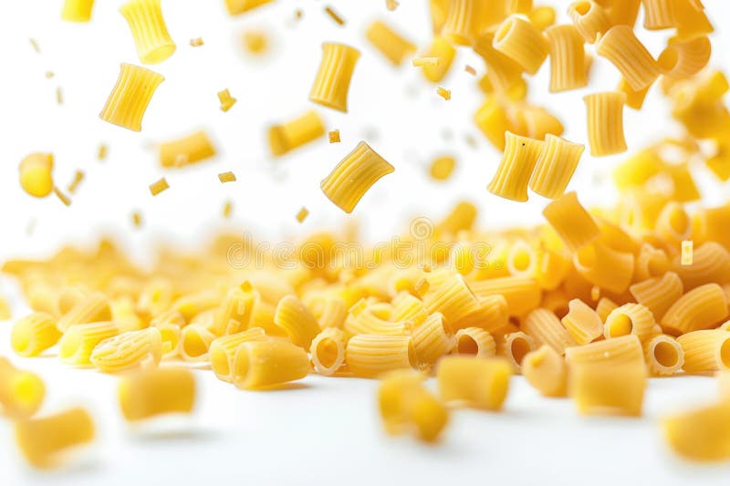 Fresh Pasta Falling from the Air in a Messy Heap Stock Image - Image of ...