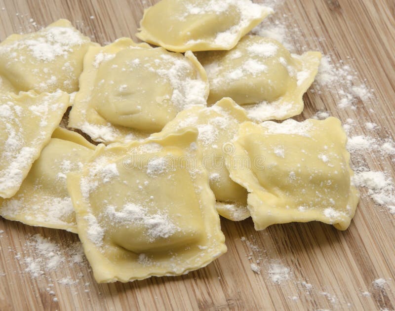 Fresh pasta ravioli stock image. Image of feed, italian - 259167221
