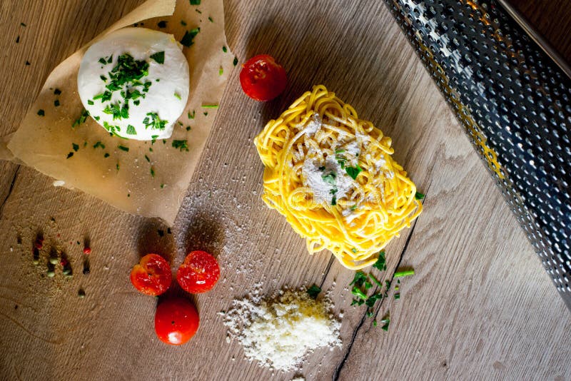 Fresh Pasta in the making stock photo. Image of ingredients - 100296902