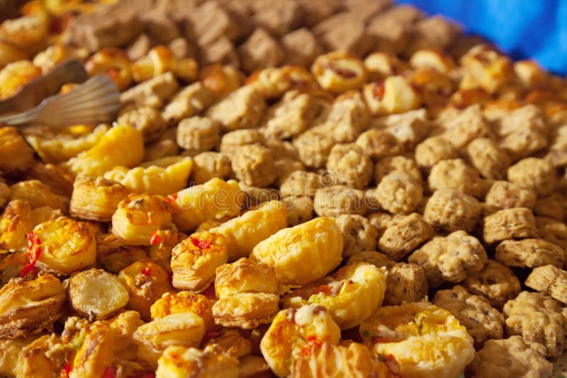 Fresh Pastry on Table in Buffet Stock Photo - Image of delicious, fruit ...