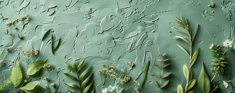 A Fresh Patterned Green Paper Backdrop, Featuring Natural Designs and ...