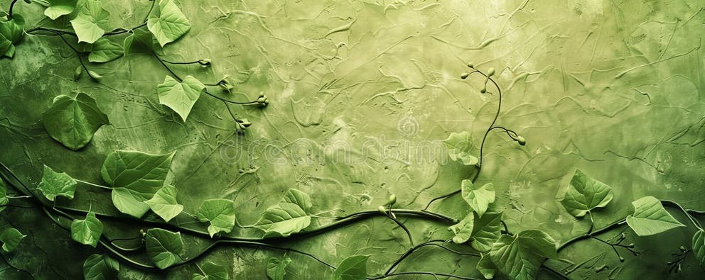 A Fresh Patterned Green Paper Backdrop, Featuring Natural Designs and ...