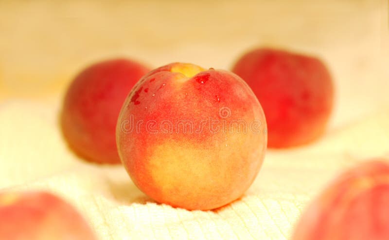 Fresh peach stock image. Image of lunch, tasty, droplets - 10806245