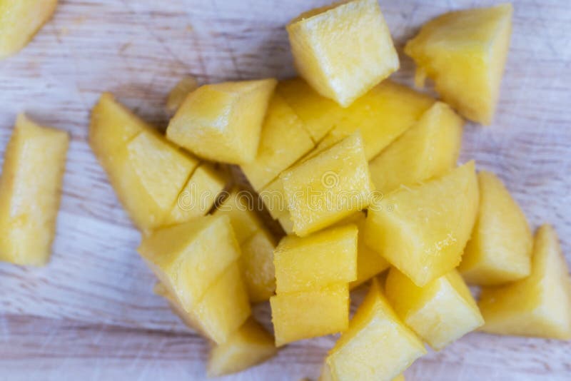 Fresh Peach Sliced on the Table Stock Image - Image of peach, piece ...