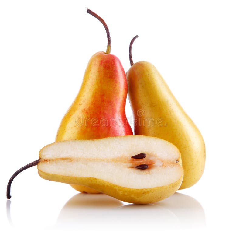 Red pear stock image. Image of isolated, yellow, natural - 2253703