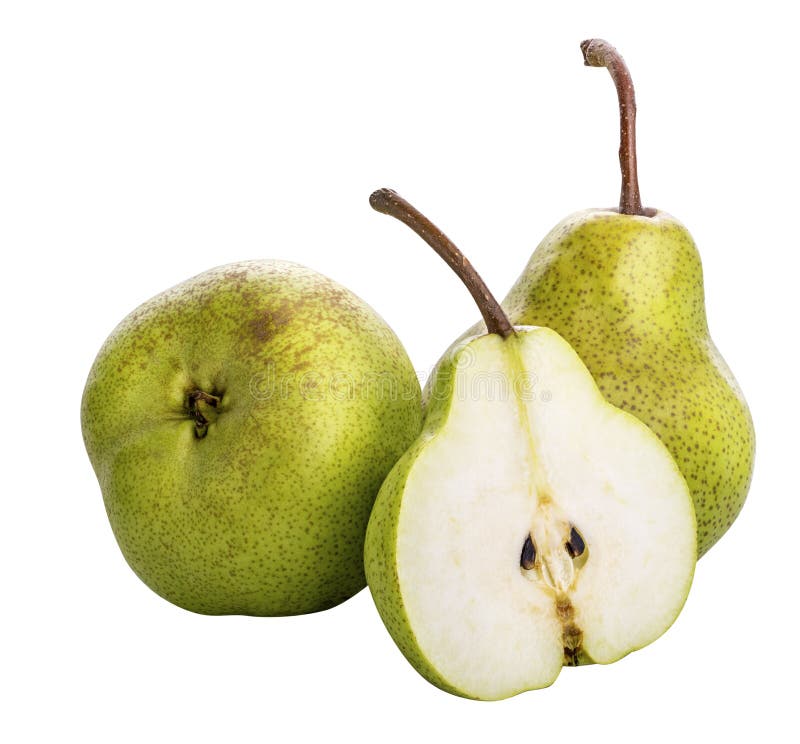 Fresh Pear Isolated On White Background. Clipping Path Stock Photo ...