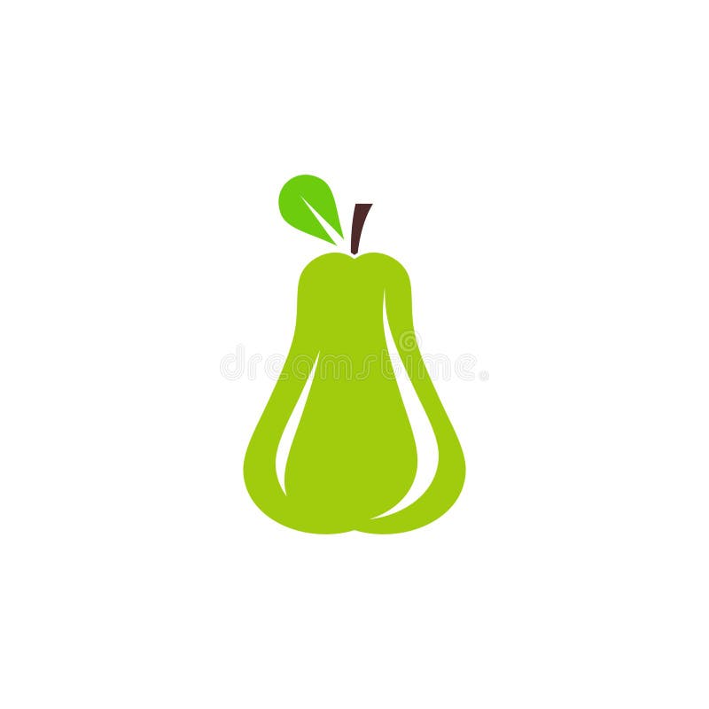 Fresh Pear Logo Vector Icon Clipart Design Stock Vector - Illustration ...