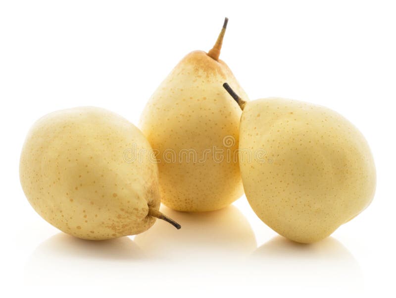 Fresh Pear Nashi on white stock image. Image of asian - 110007279