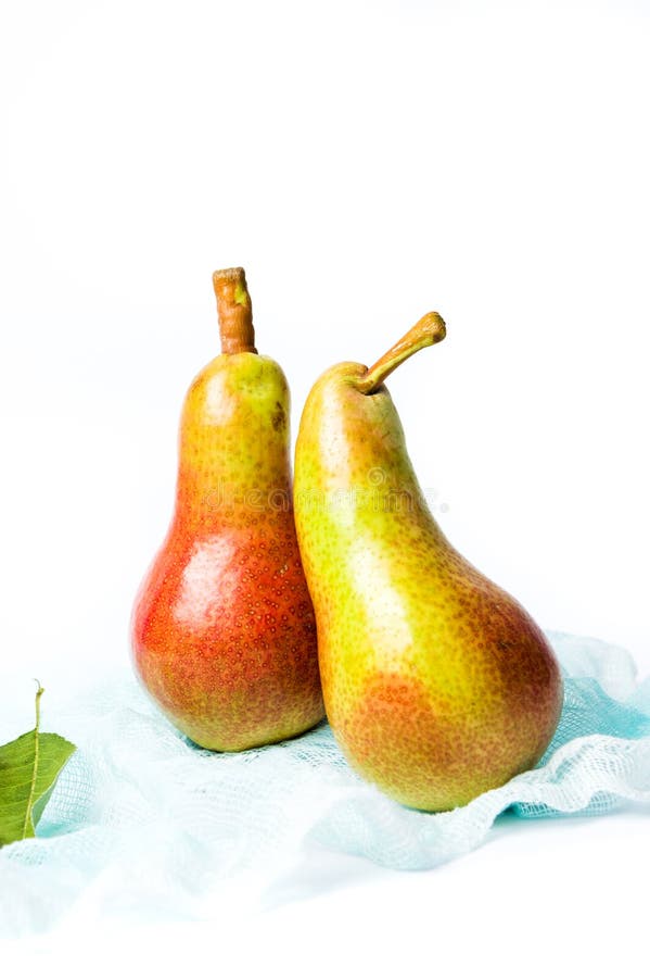 Fresh Pears Fruit Isolated on White Stock Image - Image of delicious ...