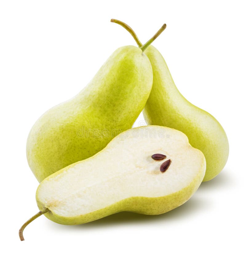 Fresh Pears Isolated On White Background Stock Image - Image of closeup ...