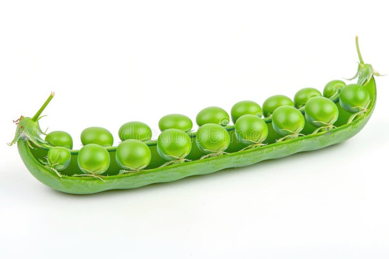 Fresh Peas Arranged on a Clean White Surface Stock Image - Image of ...