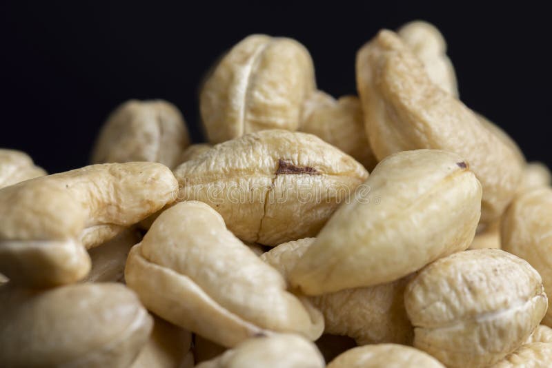 Fresh Peeled Cashew Nuts on the Table Stock Photo - Image of fried ...