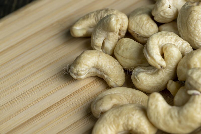 Fresh Peeled Cashew Nuts on the Table Stock Photo - Image of shelled ...