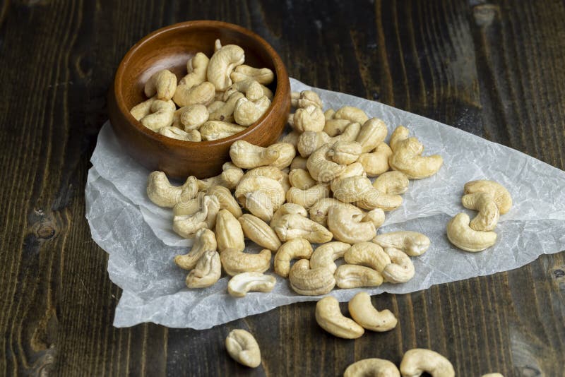Fresh Peeled Cashew Nuts on the Table Stock Image - Image of nutty ...