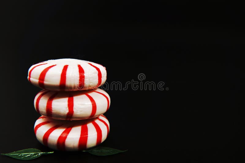 Fresh Peppermint Candy Stacked Hard Candy Stock Photo - Image of ...