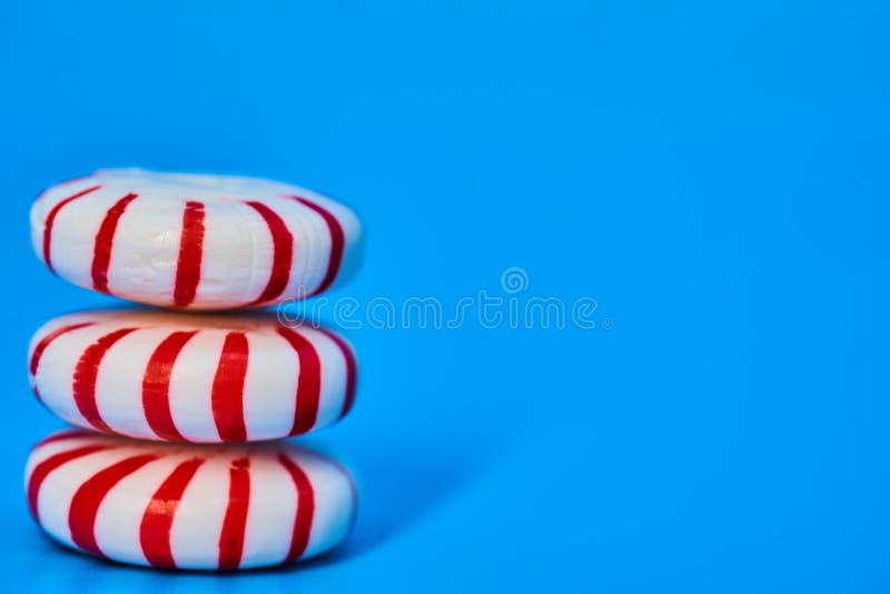 Fresh Peppermint Candy Stacked Hard Candy Stock Image - Image of ...